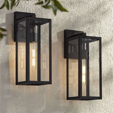John Timberland Titan Modern Outdoor Wall Light Fixtures Set Of 2