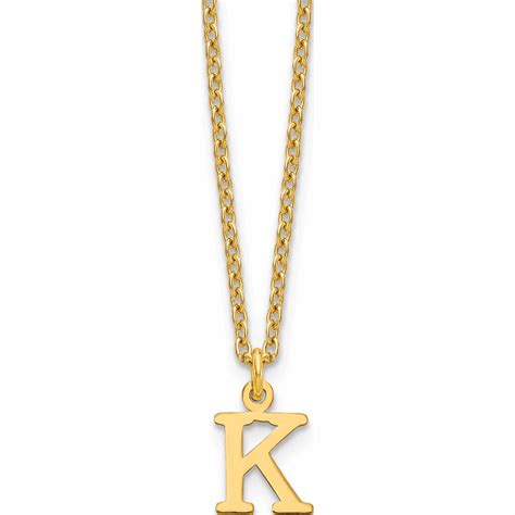 Ssgold Plated Sterling Silver Gold Plated Cutout Letter K Initial