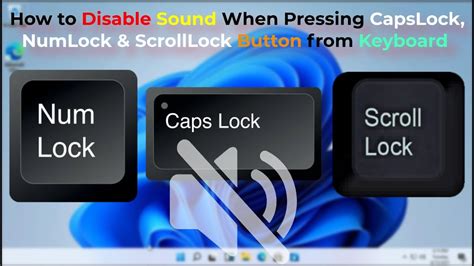 How To Disable CapsLock NumLock ScrollLock Sounds On Windows YouTube