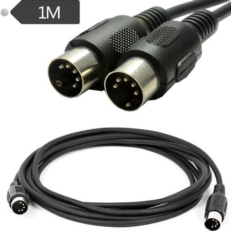Midi 3 28ft Midi 5 Pin Din Plug To 5 Pin Din Audio Extension Male Cable