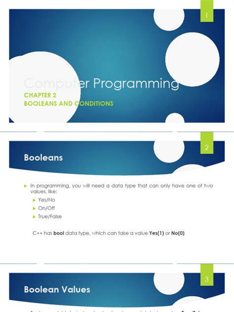 Lecture 4 Boolean And Conditions In C Pdf Boolean Data Type