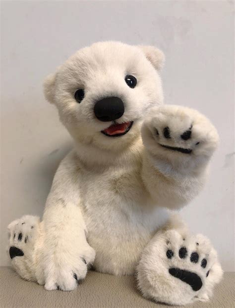 Handmade Polar Bear Plush Realistic Polar Bear Toy Soft Plush T