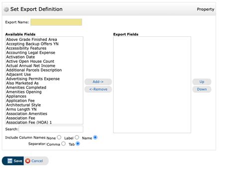 Matrix Export Instructions