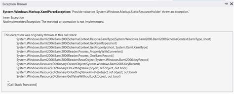 Wpf Setting Datagrid Itemssource Causes Xamlparseexception Stack