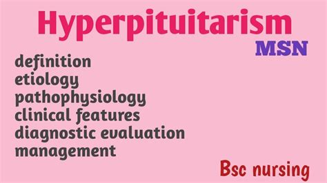 Hyperpituitarism Msn Bsc Nursing 2nd Year Youtube