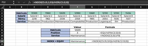 Fonction Index Excel Tutoriel Et Exemples [2025]