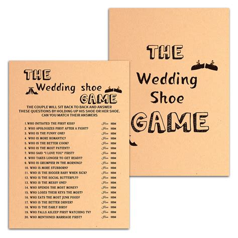 Wedding Shoe Game Questions Funny 60 Photos