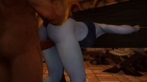 Rule 34 Bottomless Female Draenei Draenei Female Dubious Consent From Behind Human Human Male