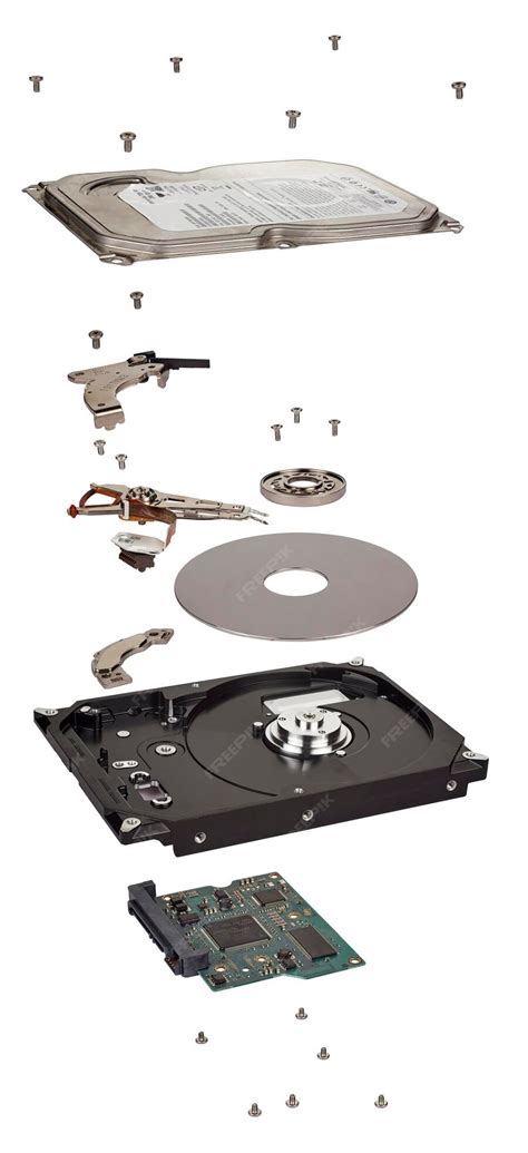 Premium Photo Internal Structure Of The Hard Drive Disassembled Isolated On White Background
