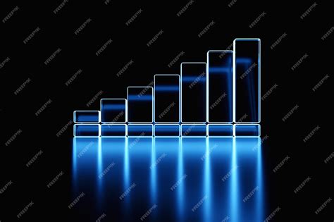 Premium Photo 3d Illustration Of Blue Bar Graph For Infographic For Work Graph Presentation