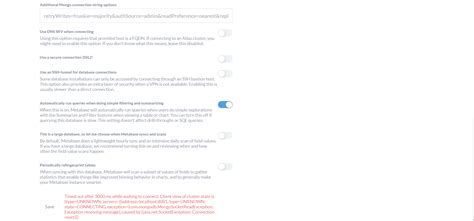 Error When Connecting Azure Cosmos Db Emulator To Metabase Get Help