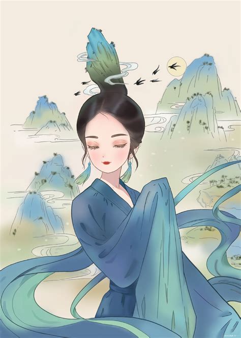 只此青绿风格插画设计作品 设计人才灵活用工 设计dna