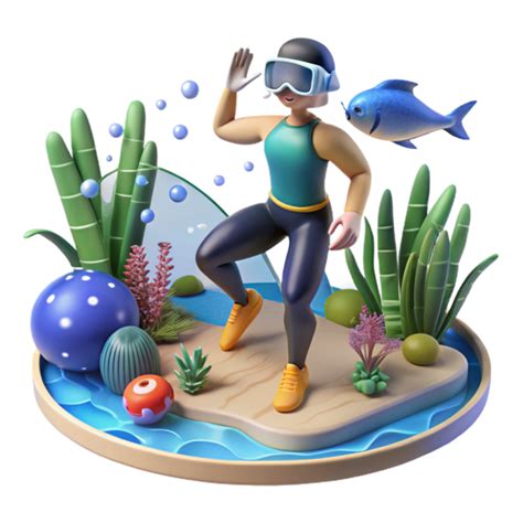 Virtual Underwater Exploration 3d Dive Into Ocean 56550495 Png