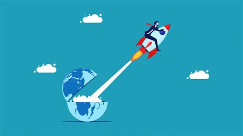 새로운 혁신 출시 오픈 월드에서 날아 다니는 로켓을 발사하십시오 개발에 대한 스톡 벡터 아트 및 기타 이미지 개발 개선 개성 개념 Istock