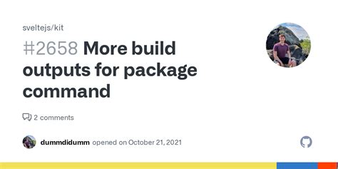 More Build Outputs For Package Command · Issue 2658 · Sveltejskit