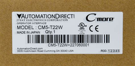 C More Hmi 21 5in Color Tft Lcd Touch Screen Pn Cm5 T22w Automationdirect