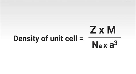 Calculation Involving Unit Cell Dimensions Theoretical Density