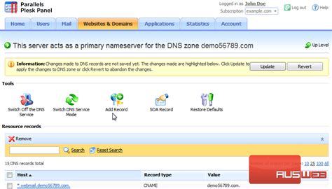 How To Manage Your Dns Zones In Plesk Web24