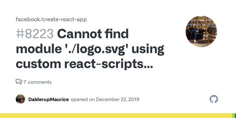 Cannot Find Module Logo Svg Using Custom React Scripts And Typescript Template Issue