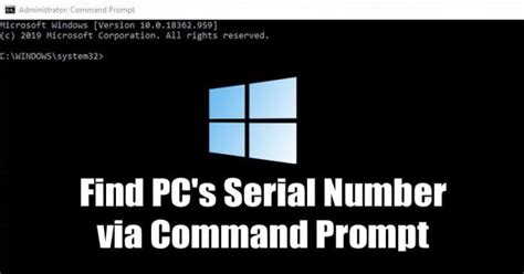 How To Find Pcs Serial Number Via Cmd Command Prompt