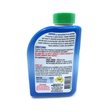 Manutec Copper Sulphate 500g Lee Rowans Gardenworld