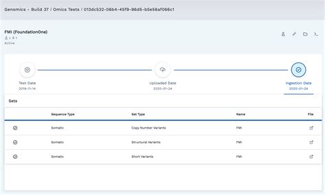 Omics Tests Lifeomic Platform Documentation