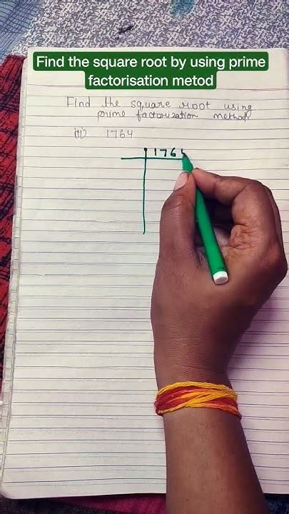 Find The Square Root Using By Prime Factorization Method Square Root Class 8 Math Youtube
