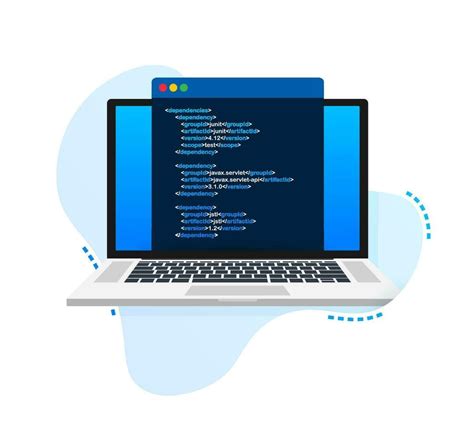 Vector Laptop Coding Pattern Web Developer Design Programming