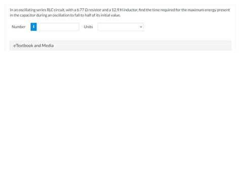 Solved In an oscillating series RLC circuit with a Ω Chegg