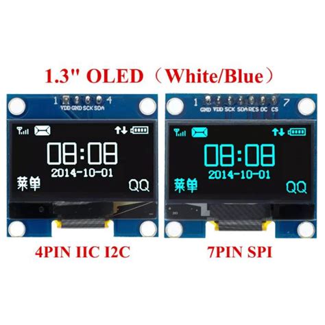 jual 1 3 inch oled ssd1306 128x64 pixels iic i2c spi interface communication led display module