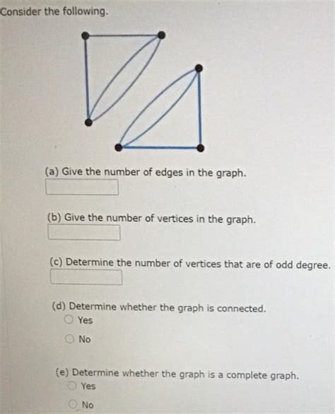 solved consider the following a give the number of edges