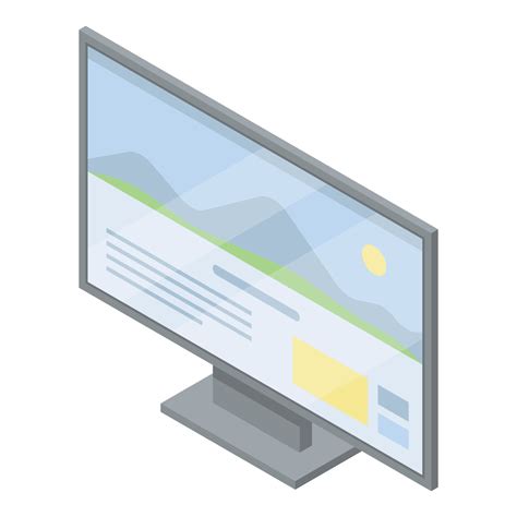 Computer Monitor Icon Isometric Style Vector Art At Vecteezy