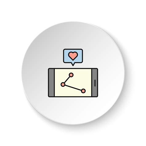 Round Button For Web Icon Like Love Marketing Button Banner Round Badge Interface For
