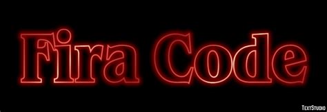 fira code text effect and logo design font