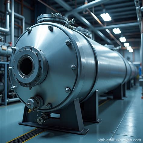 Industrial Chilled Water Buffer Tank In Modern Data Center Stable
