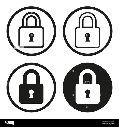 Padlock Icons Set Security And Protection Symbols Vector Illustration
