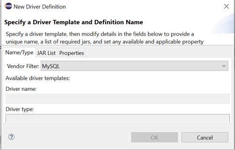 java how do i add mysql jdbc driver when creating a driver definition
