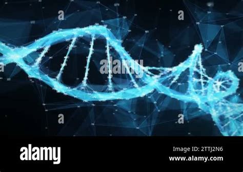 Motion Background Digital Polygon Plexus Dna Molecule Random Digits Loop Stock Video Footage Alamy