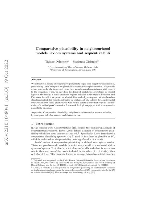 comparative plausibility in neighbourhood models axiom systems and