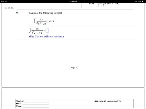 Solved Evaluate The Following Integral Integral