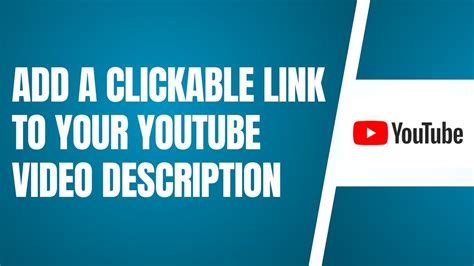 How To Add A Clickable Link To Your Youtube Video Description Step By Step Youtube