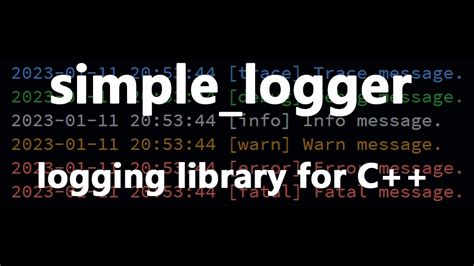 introduction to a multifunctional logging library for c simple