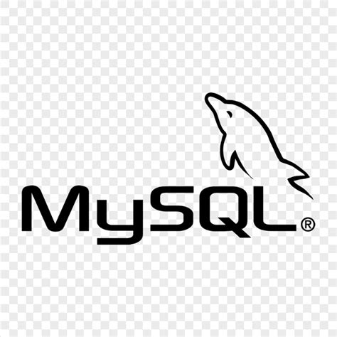 Mysql Logo Vector White Mysql Vector Icon On Black Background Modern