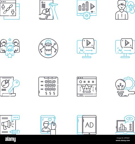 Sales Administration Linear Icons Set Forecasting Quotas Targets Pipeline Commissions