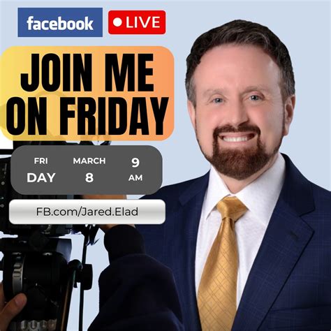 Jared Elad Upcoming Event Facebook Live This Friday At Facebook