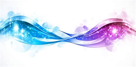 glowing wave lines in a modern abstract style create a dynamic