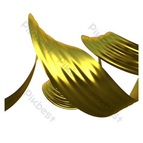 황금빛 비단 일러스트 Png C4d 무료 다운로드 Pikbest