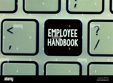 Handwriting Text Writing Employee Handbook Concept Meaning Document That Contains An Operating