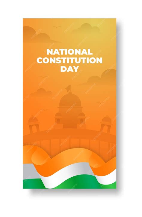 Premium Vector Indian Constitution Day Social Media Stories Design