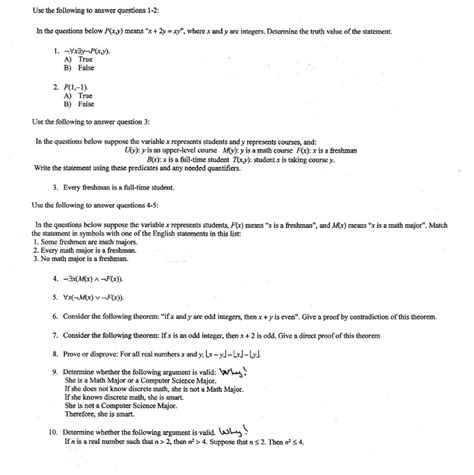 Solved Discrete Math Problems Work Needs To Be Shown I Chegg